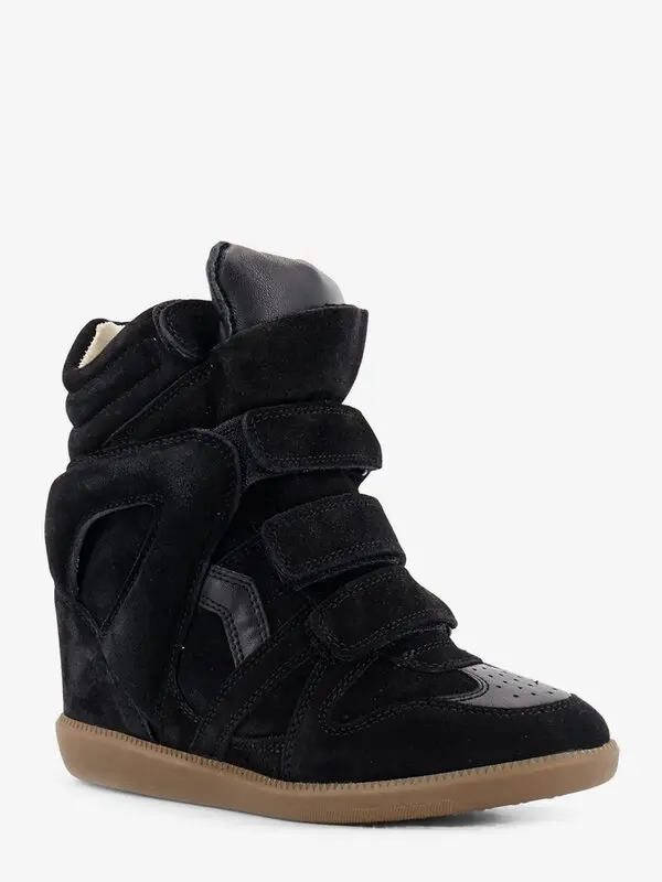 Isabel Marant Étoile Bekett Suede And Leather Wedge Sneakers