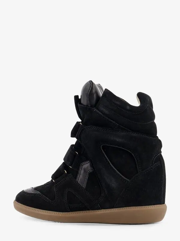 Isabel Marant Étoile Bekett Suede And Leather Wedge Sneakers