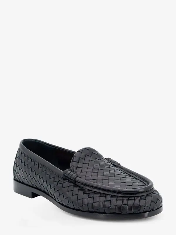Bottega Veneta Silenzio Leather Loafers - Black