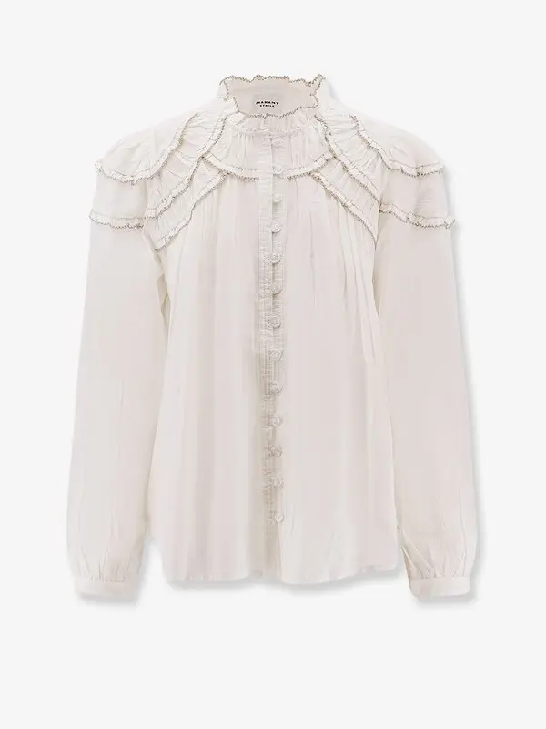 Isabel Marant Étoile Christa Cotton Viscose Shirt - White