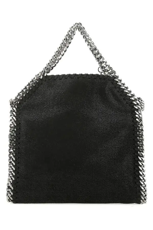Stella McCartney Black Faux Leather Chain Shoulder Bag