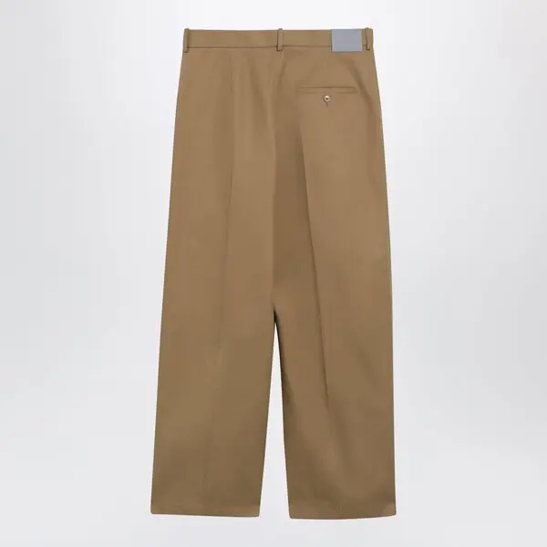 Balenciaga Wide-leg Chino Trousers In Camel Twill