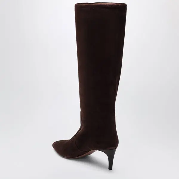 Paris Texas Suede Pointed-toe Stiletto Boots - Brown