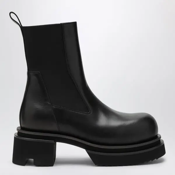 Rick Owens Leather Paneled Boots