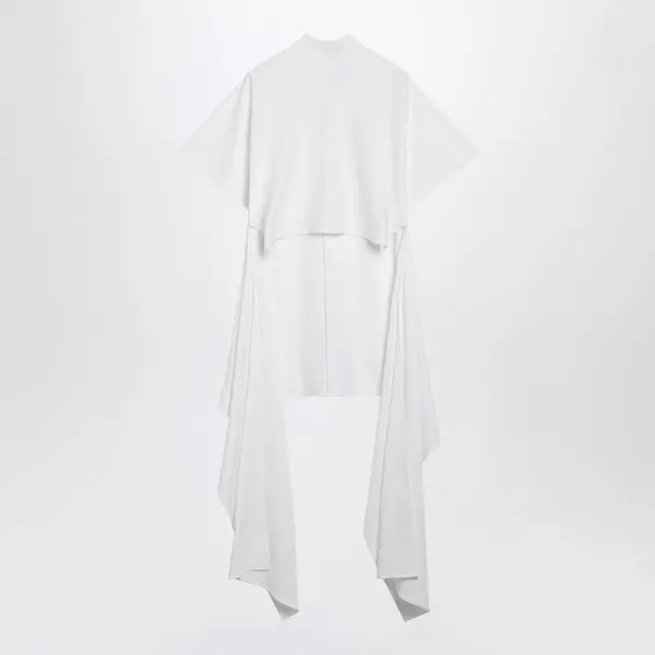 Alaïa Asymmetric Cotton Jersey T-shirt - White