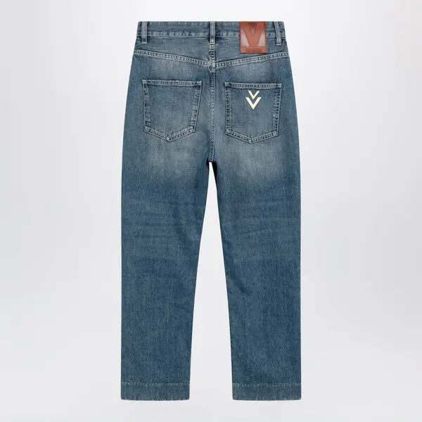 Valentino Garavani Medium Jeans With Vpatch Detail On The Back