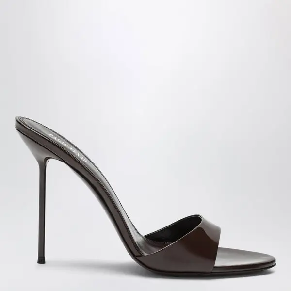Paris Texas Lidia Mules In Ebony Patent Leather - Brown