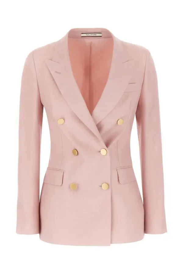 Tagliatore Double-breasted Blazer With Gold Tone Buttons - Multicolor