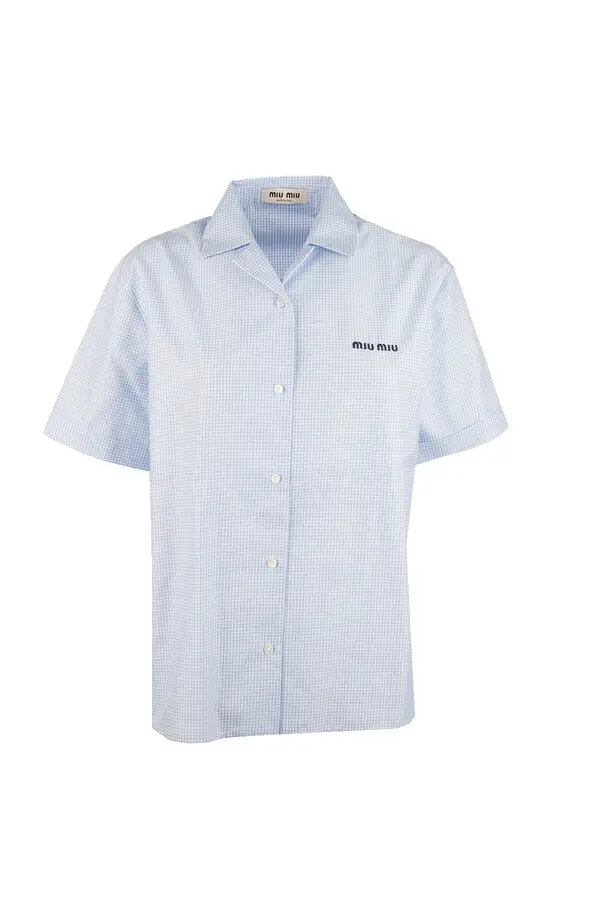 Miu Miu Gingham Shirt - Multicolor