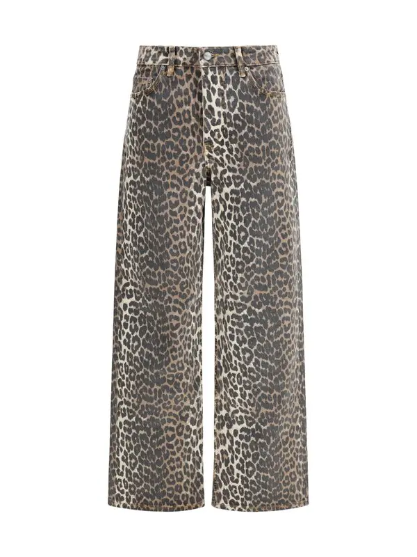 GANNI Animal Print Jeans - Multicolor