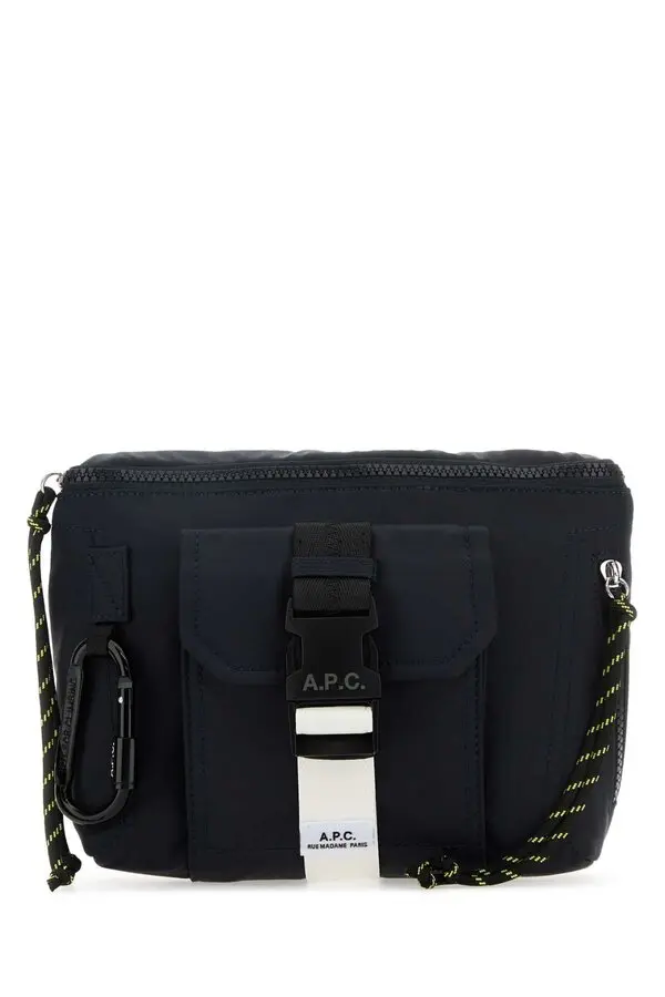 A.p.c. Navy Canvas Trek Belt Bag - Blue
