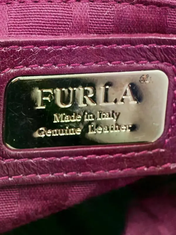 Furla Leather Shoulder Bag With Chain Detail