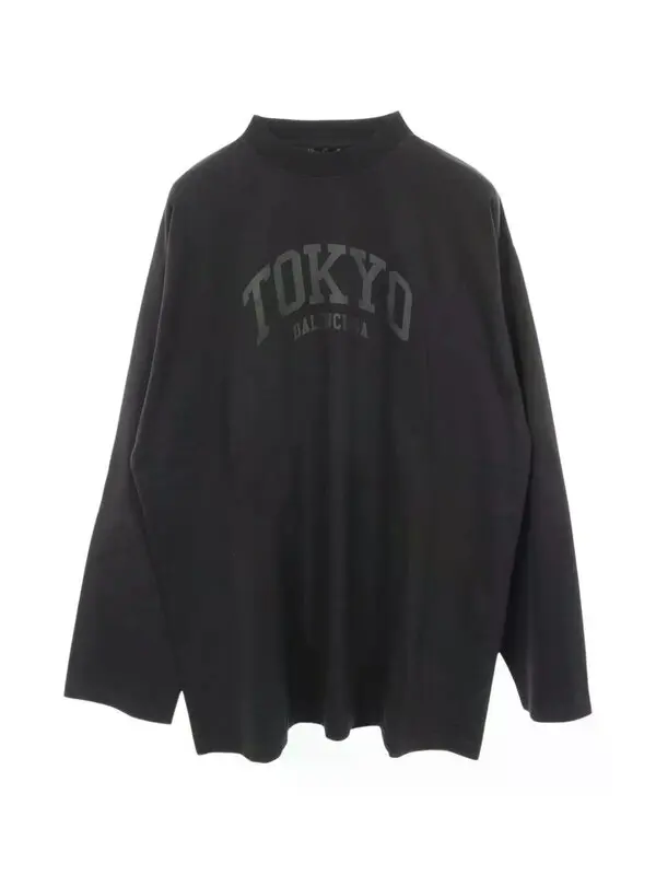 Balenciaga Tokyo Logo Long-sleeve T-shirt - Black