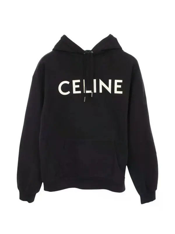 Celine Logo-print Hoodie - Black