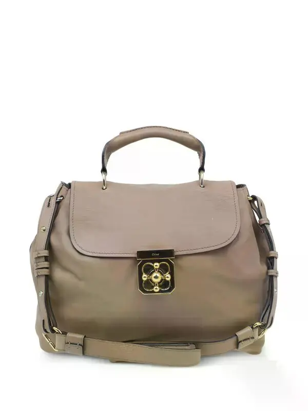 Chloé Elsie Leather Top Handle Satchel Bag - Neutrals