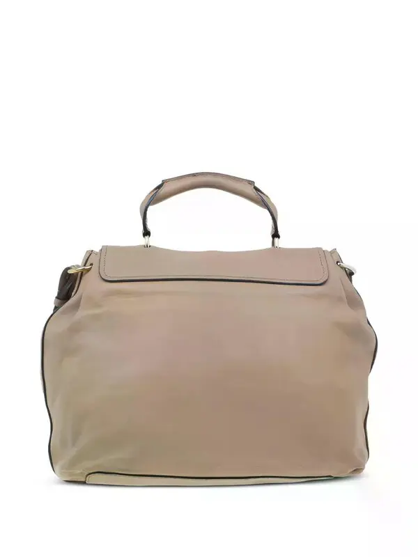 Chloé Elsie Leather Top Handle Satchel Bag - Neutrals