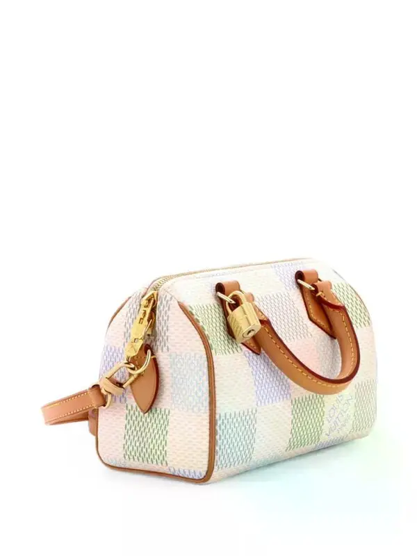 LOUIS VUITTON Speedy Bandouliere Limited Edition Damier Giant 20 Satchel - Blue