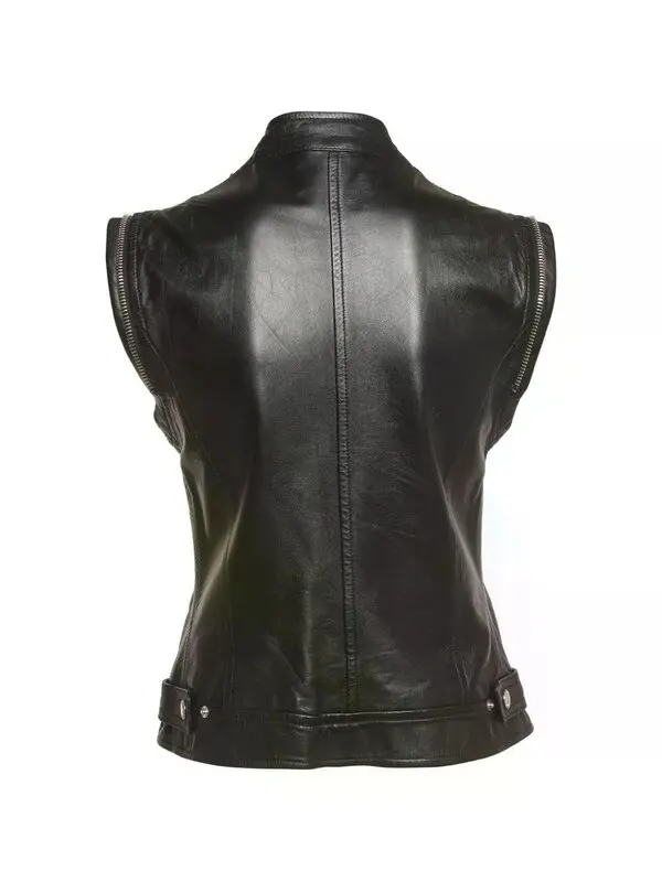 Dolce & Gabbana Ruffled Silk Trim Sleeveless Jacket