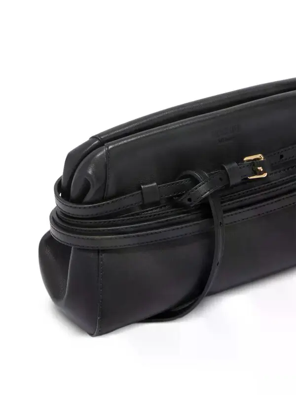 Moschino Clutch Bag With Belt Detail - Black