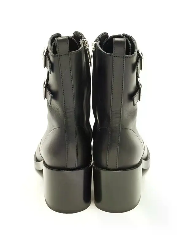 GIANVITO ROSSI Buckled Lace-up Heeled Combat Boots