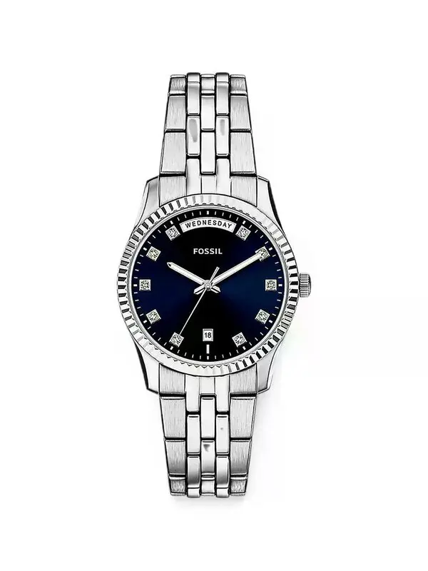Fossil Scarlette Fluted-bezel 34mm Watch