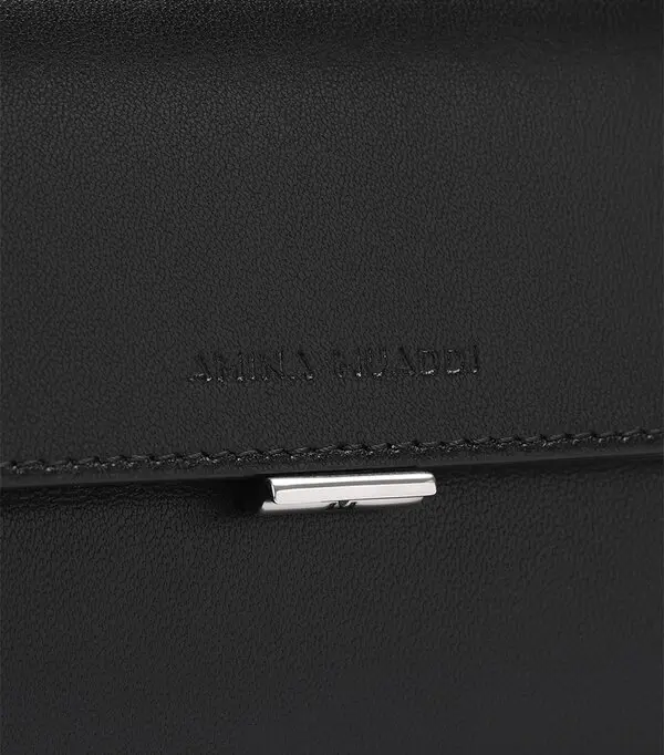 Amina Muaddi Leather Ami Clutch Bag