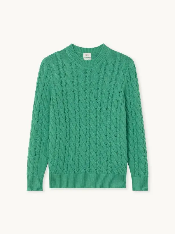 GWYN Peyton Cable-knit Sweater - Ivory