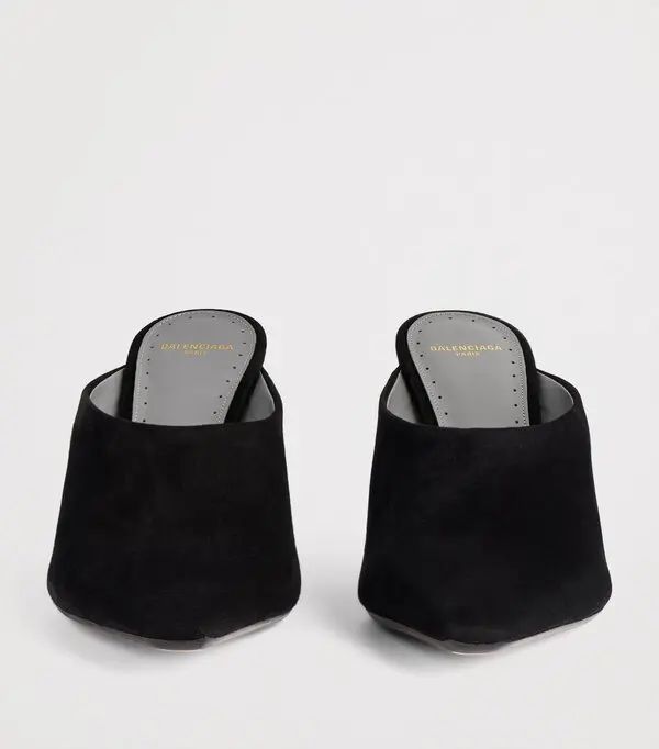 Balenciaga Suede Duchesse Mules 90