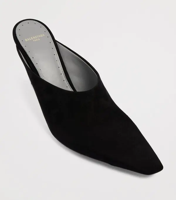 Balenciaga Suede Duchesse Mules 90