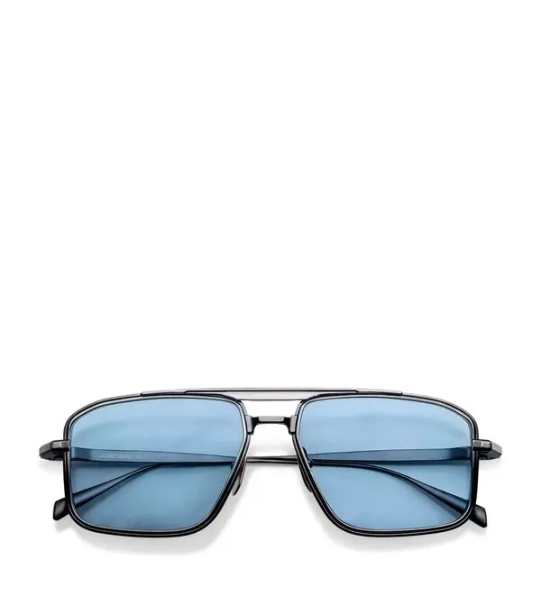JACQUES MARIE MAGE Titanium Earl Aviator Sunglasses