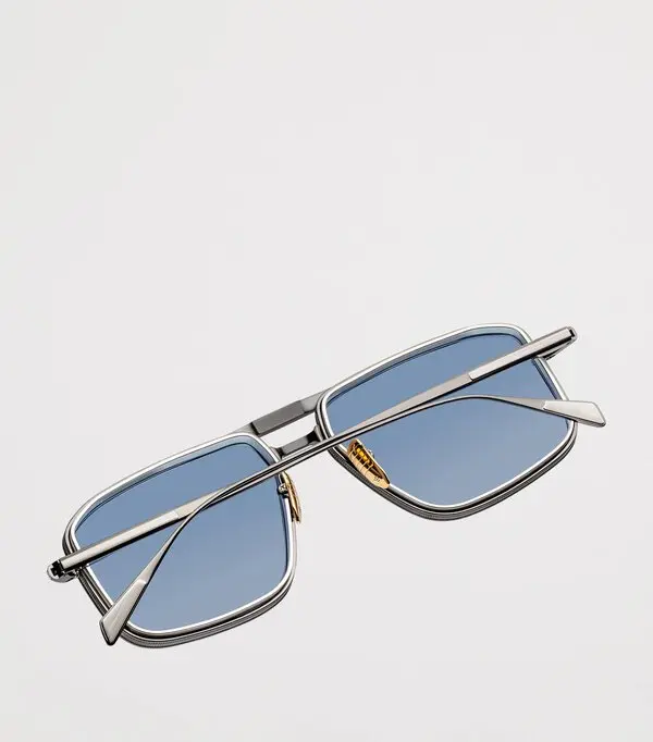 JACQUES MARIE MAGE Titanium Earl Aviator Sunglasses