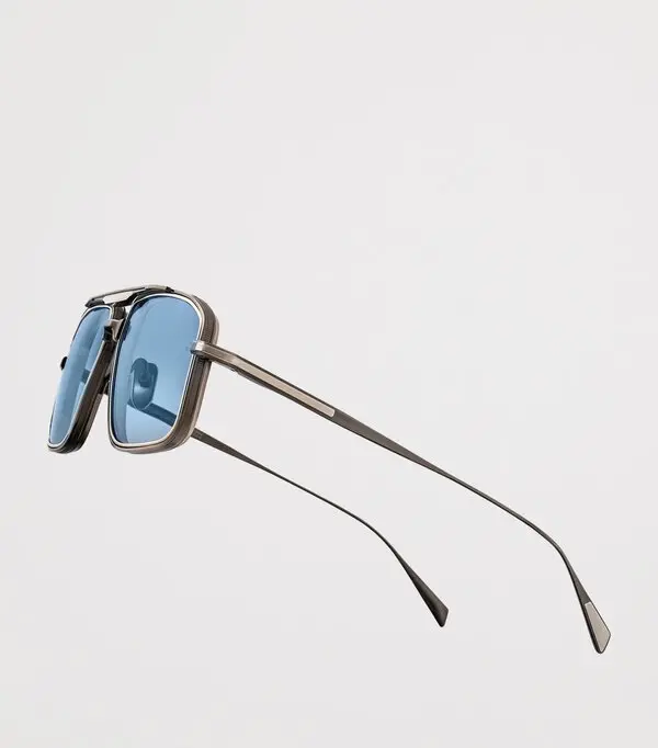 JACQUES MARIE MAGE Titanium Earl Aviator Sunglasses
