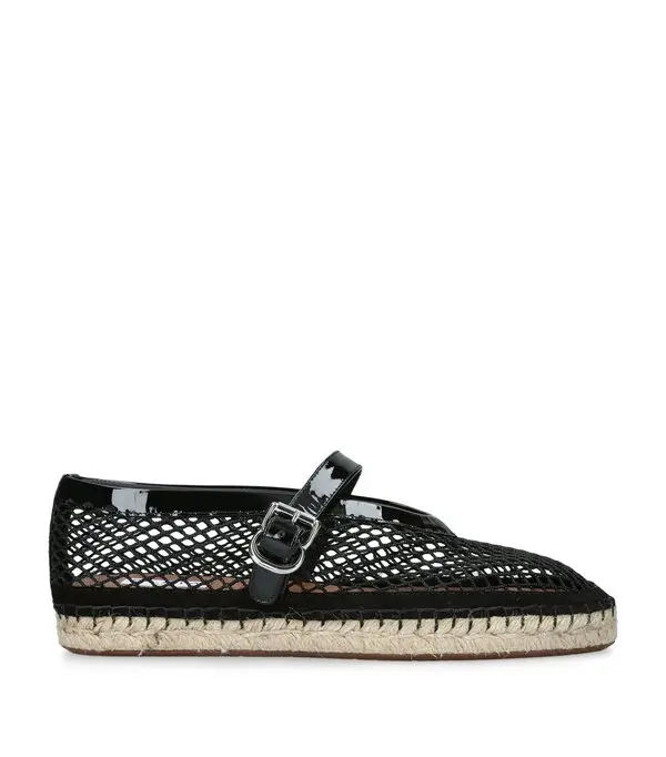 Alaïa Mesh-leather Espadrille Ballet Flats