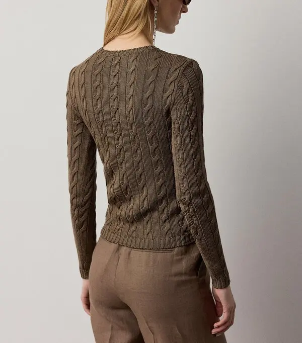 Ralph Lauren Silk-blend Cable-knit Sweater - Beige