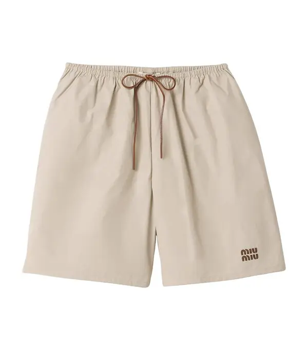 Miu Miu Logo Bermuda Shorts