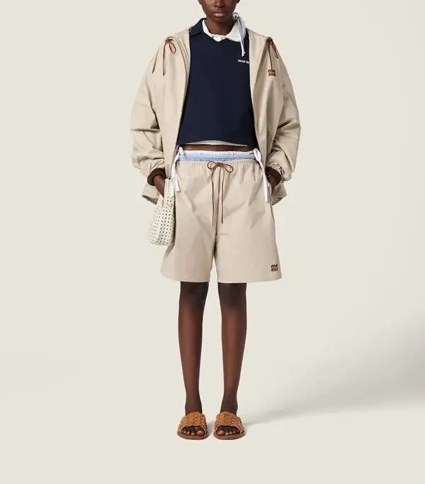 Miu Miu Logo Bermuda Shorts