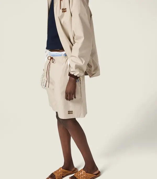 Miu Miu Logo Bermuda Shorts