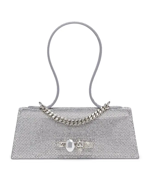 Alexander McQueen Calfskin Jewelled Top-handle Bag