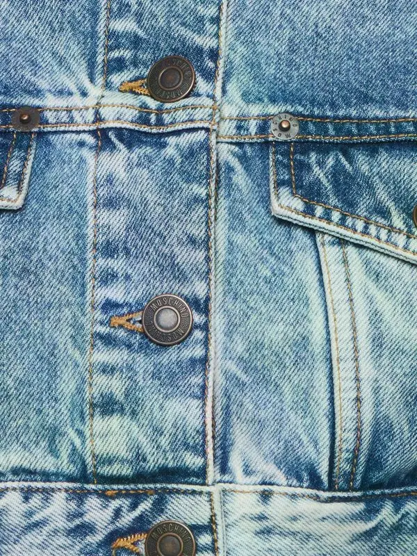 Moschino X H&m Embellished Cropped Denim Jacket