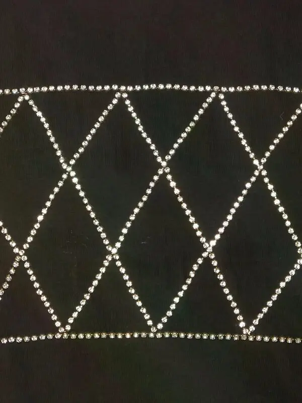Sandro Rhinestone Embellished Cropped T-shirt - Black