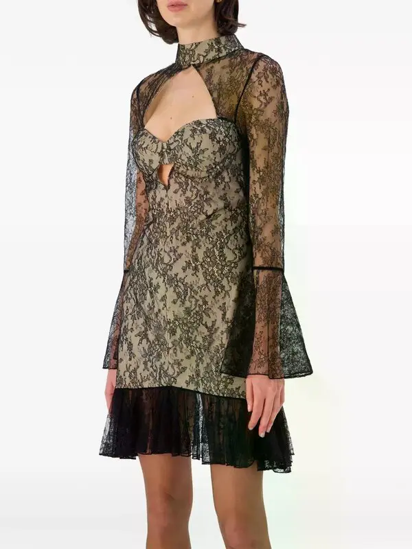 OCCLEUS Celine Fluted Mini Dress