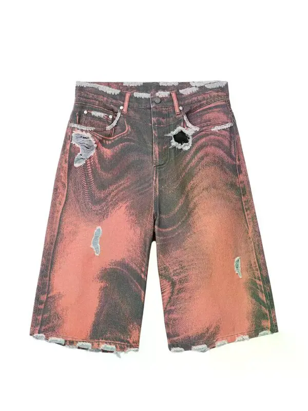 Camper Distressed Denim Shorts