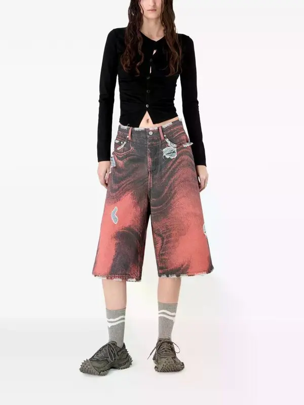 Camper Distressed Denim Shorts