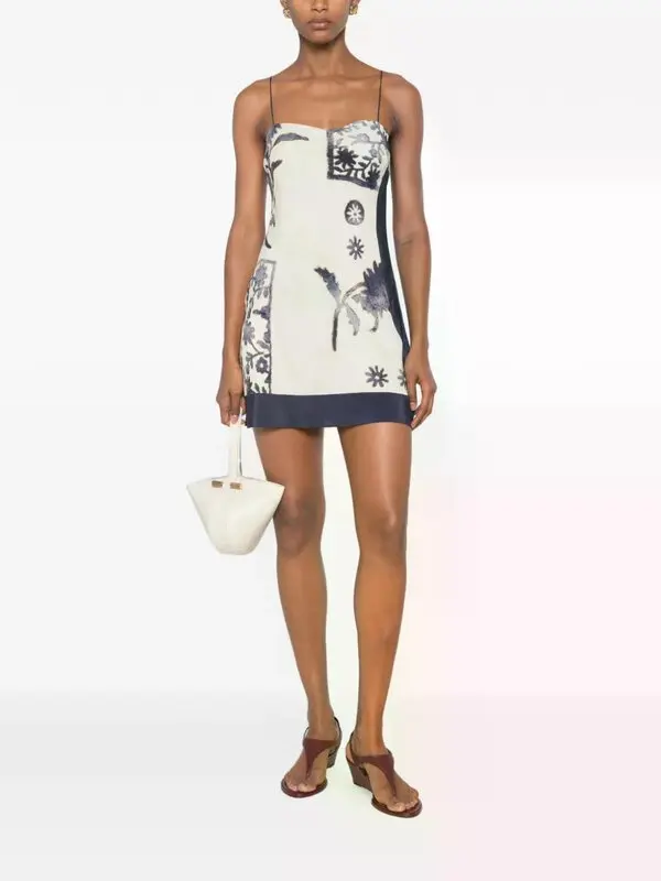 SIR. Philippa Floral-print Spaghetti-strap Mini Dress