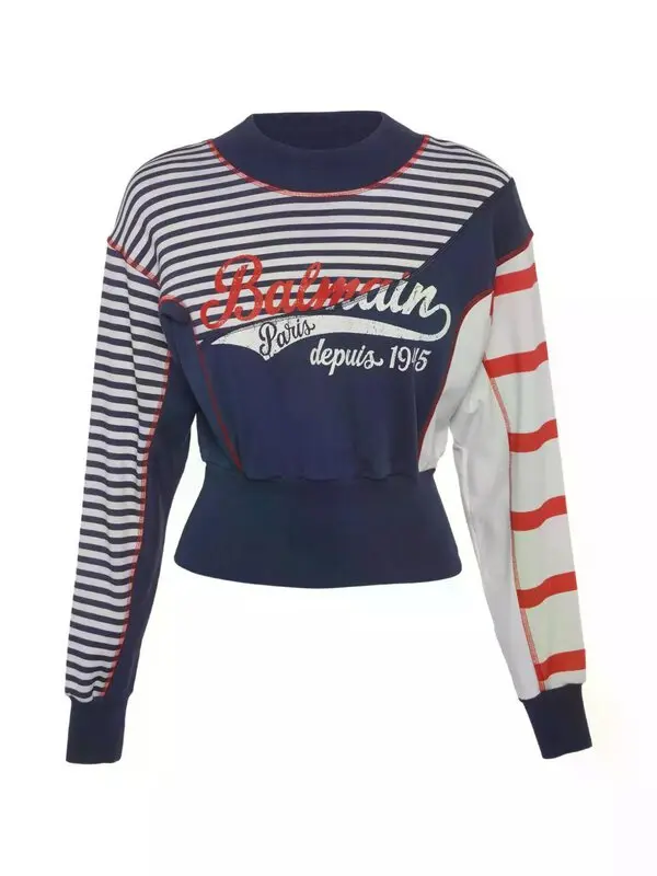 Balmain Logo Print Sweatshirt