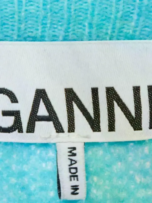 GANNI Ribbed Knit V-neck Cardigan