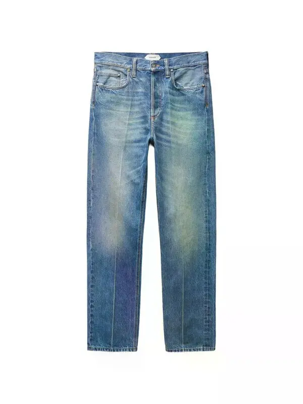 Versace Distressed Straight Leg Jeans