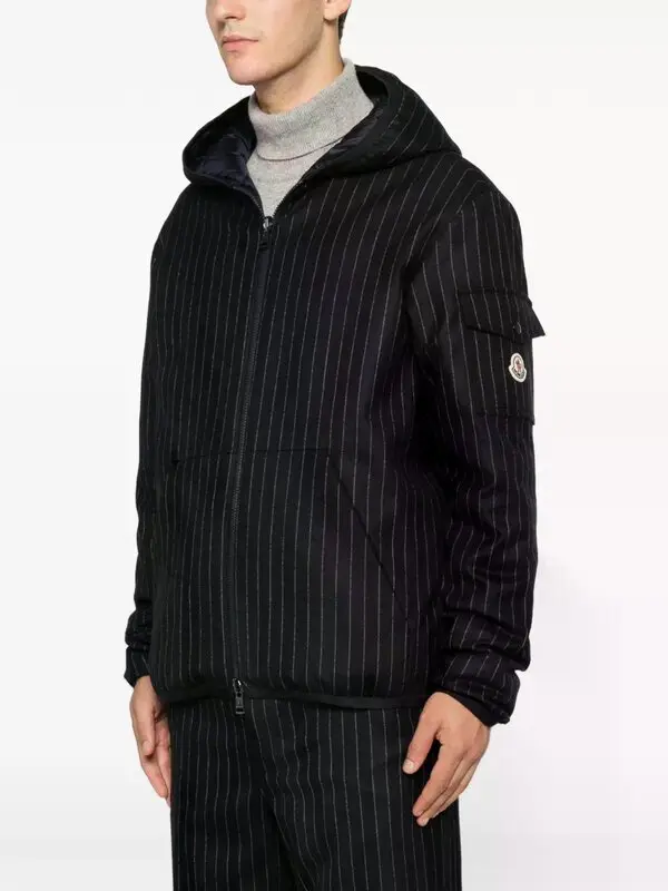 Moncler Pinstripe Hooded Jacket