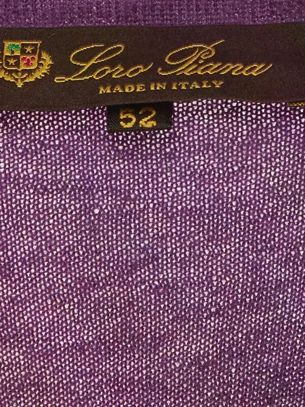 Loro Piana V-neck Cashmere Sweater - Purple
