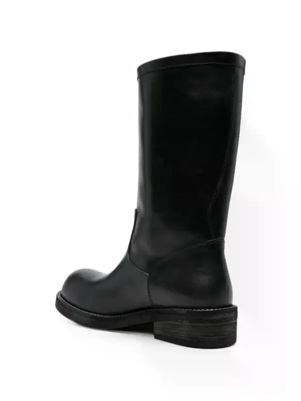 ANN DEMEULEMEESTER Neldor Buckle-detail Leather Boots
